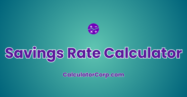 Savings Rate Calculator | FIRE Savings (Ratio) Predictor