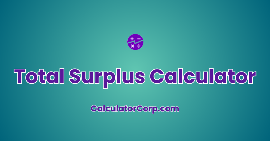 Total Surplus Calculator | Find Consumer & Producer Surplus In A Market