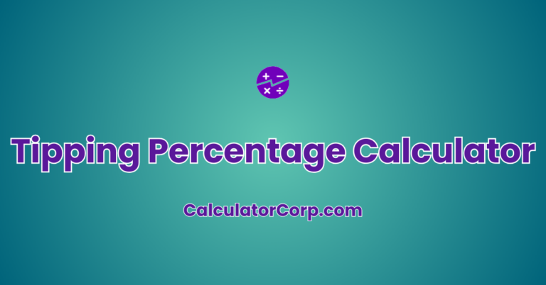 Tipping Percentage Calculator