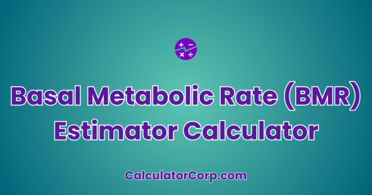 Basal Metabolic Rate Bmr Calculator Calorie Needs At Rest 8981