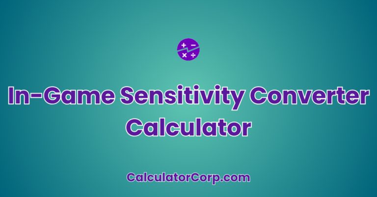 In-Game Sensitivity Converter Calculator