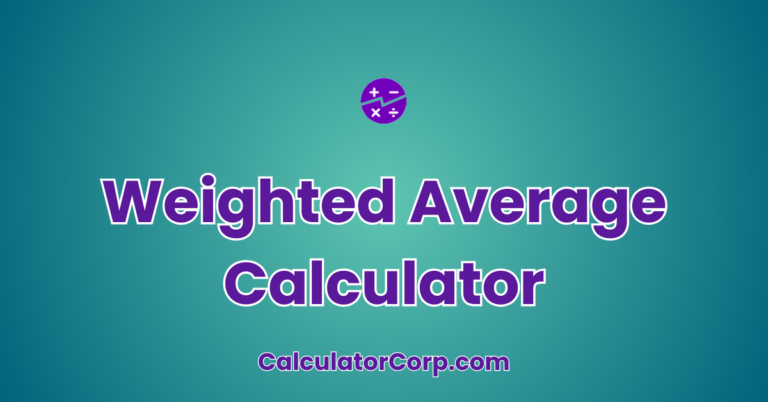 Weighted Average Calculator | Compute Means For Any Data Set
