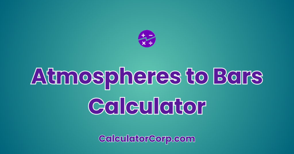 Atmospheres To Bars Calculator | Convert Pressure Units (atm ↔ Bar)
