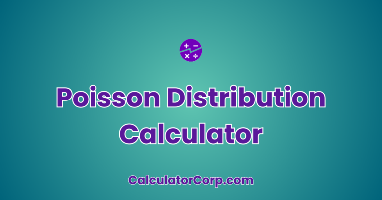 Poisson Distribution Calculator
