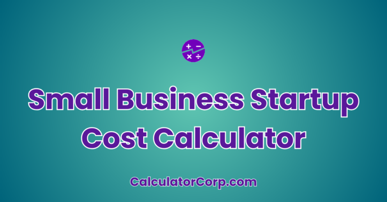 Small Business Startup Cost Calculator