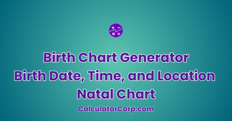 Birth Chart Generator | Birth Date Time And Location Natal Chart ...