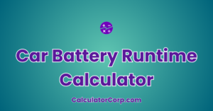 Car Battery Runtime Calculator