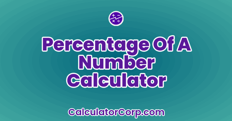 Percentage Of A Number Calculator