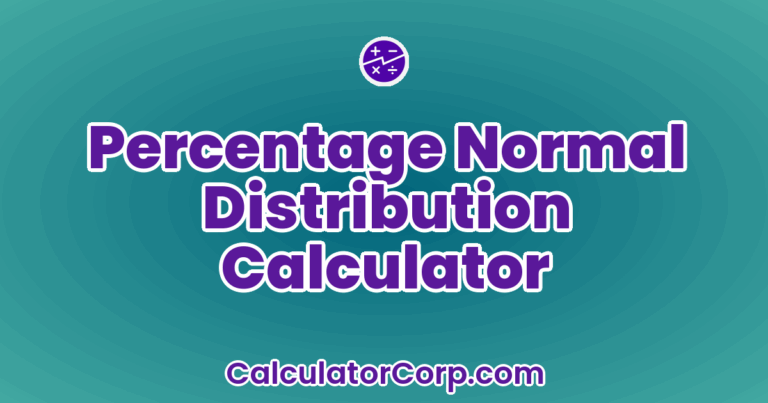 Percentage Normal Distribution Calculator