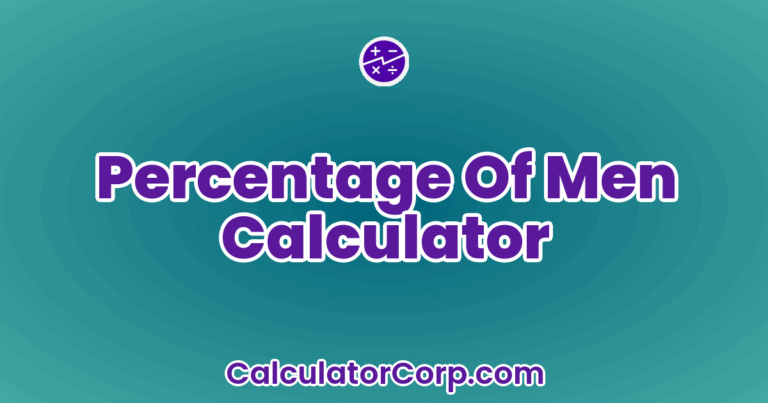 Percentage Of Men Calculator