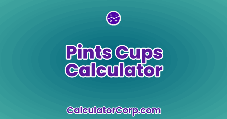Pints Cups Calculator