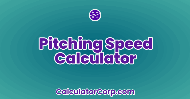 Pitching Speed Calculator
