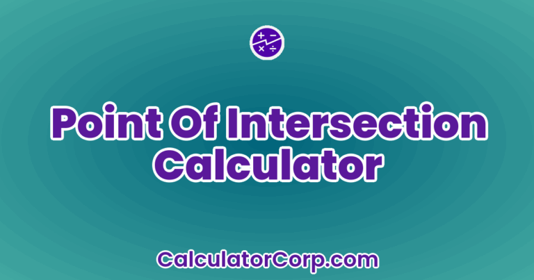 Point Of Intersection Calculator