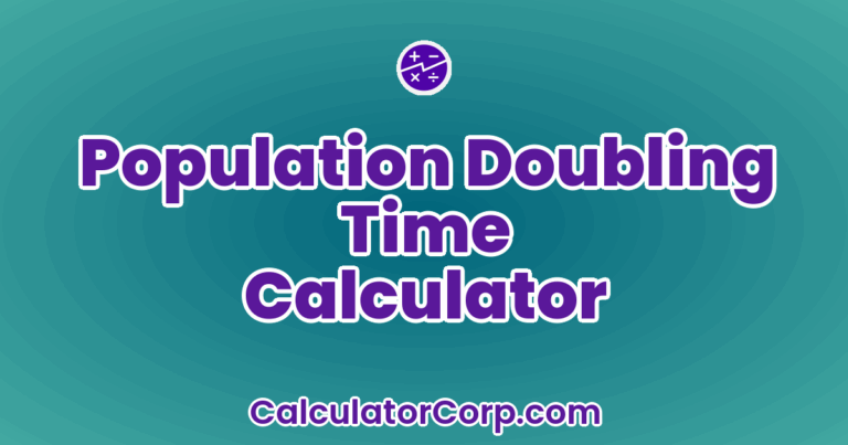 Population Doubling Time Calculator