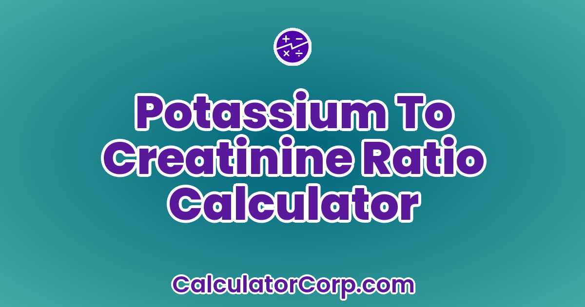 Potassium To Creatinine Ratio Calculator