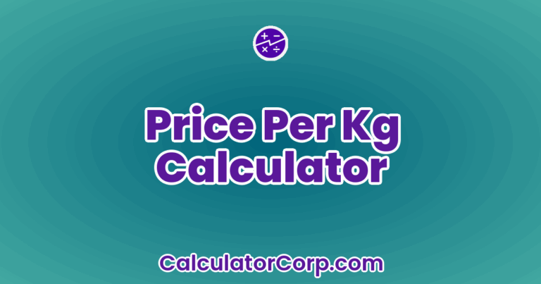 Price Per Kg Calculator