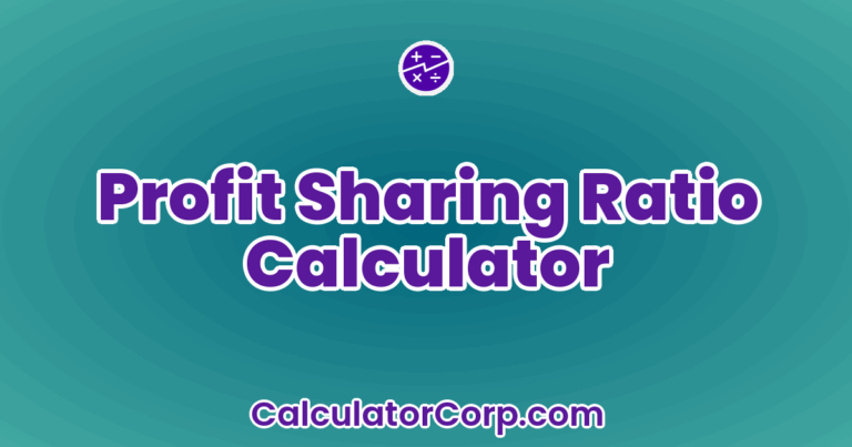 Profit Sharing Ratio Calculator