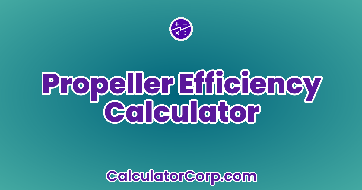 Propeller Efficiency Calculator