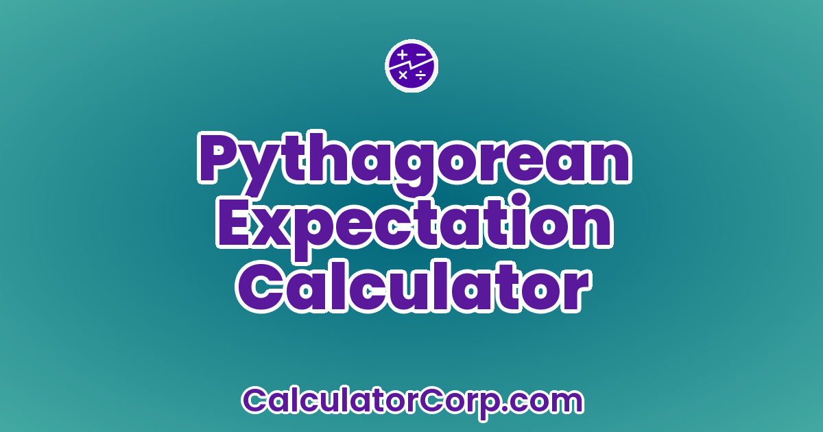 Pythagorean Expectation Calculator