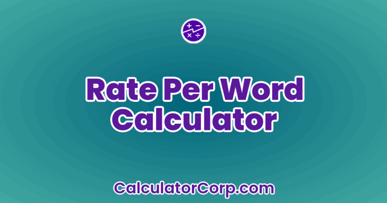 Rate Per Word Calculator