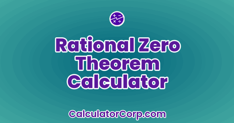 Rational Zero Theorem Calculator