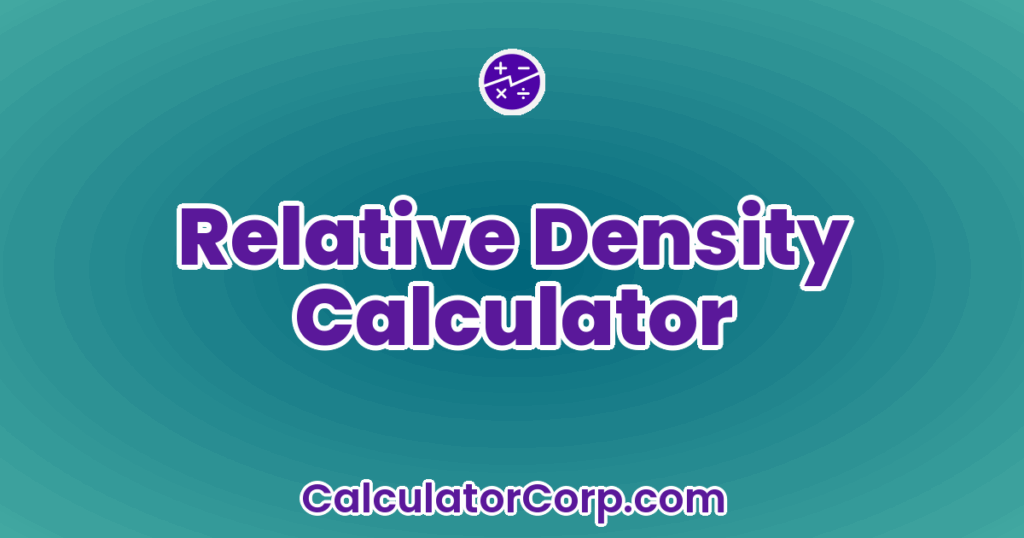 Relative Density Calculator