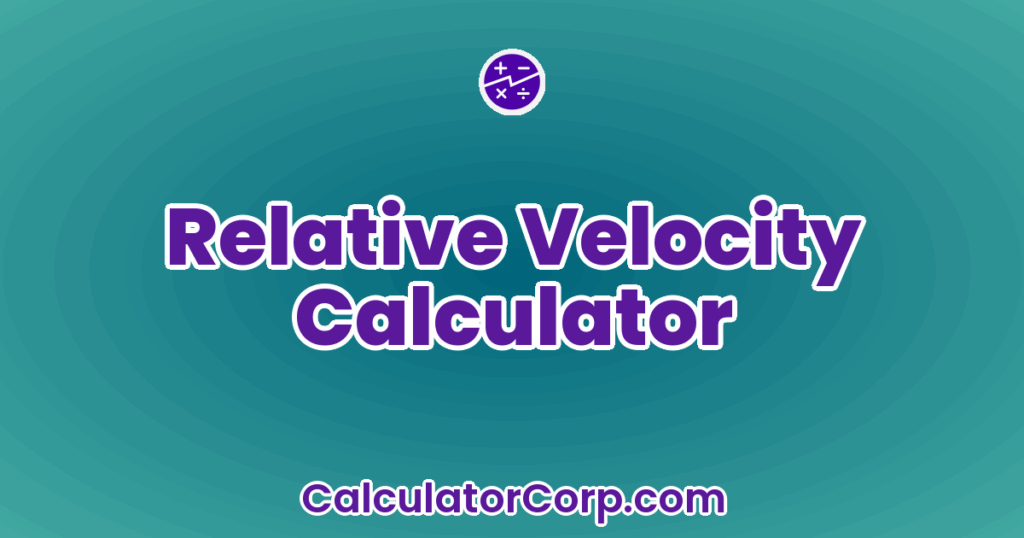Relative Velocity Calculator