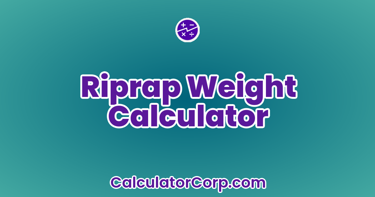 Riprap Weight Calculator