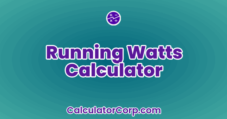 Running Watts Calculator