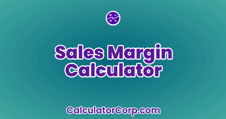 Sales Margin Calculator