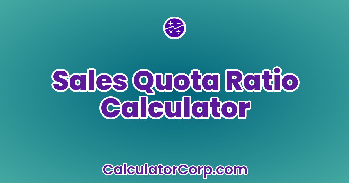 Sales Quota Ratio Calculator