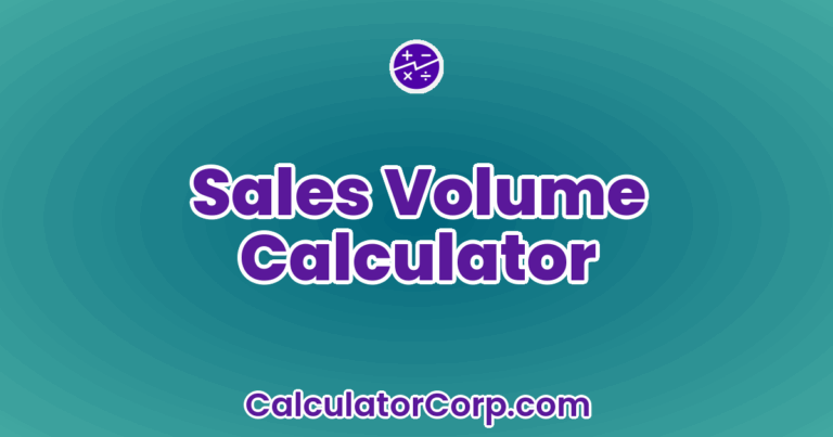 Sales Volume Calculator