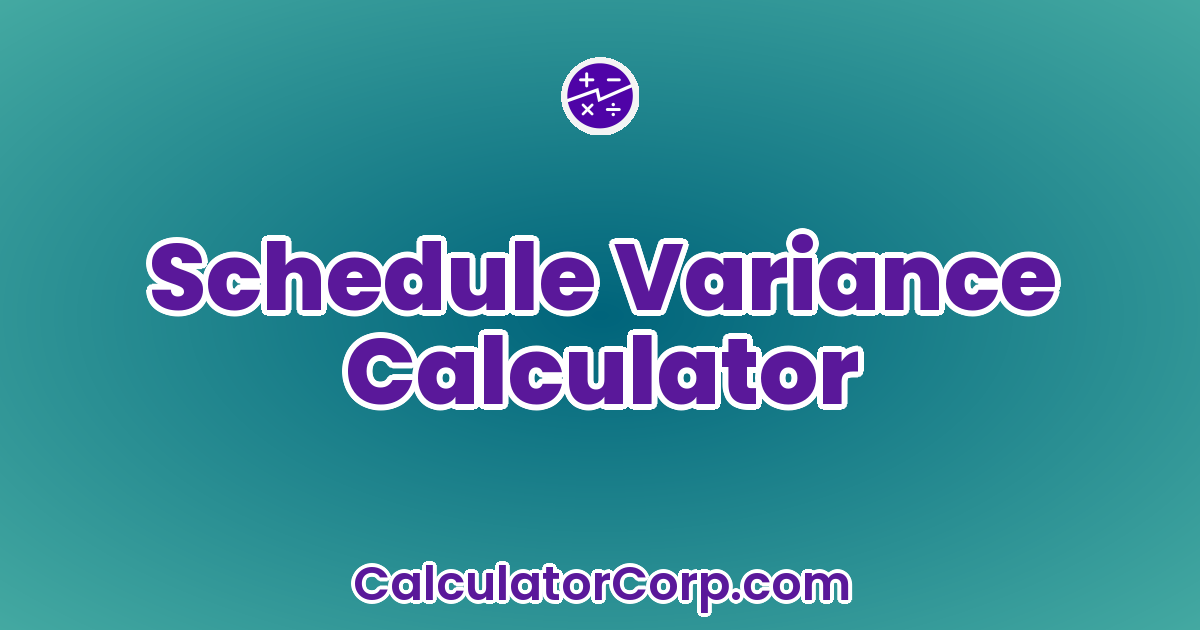Schedule Variance Calculator