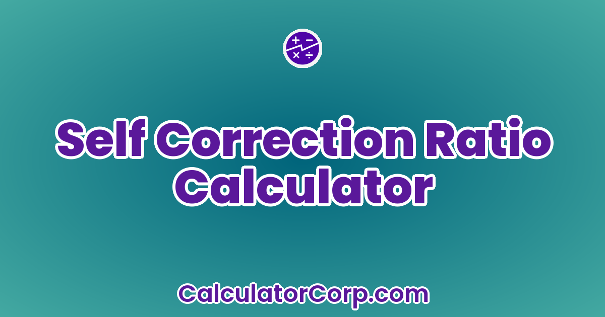 Self Correction Ratio Calculator