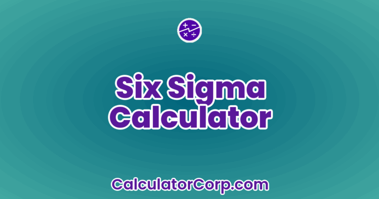 Six Sigma Calculator