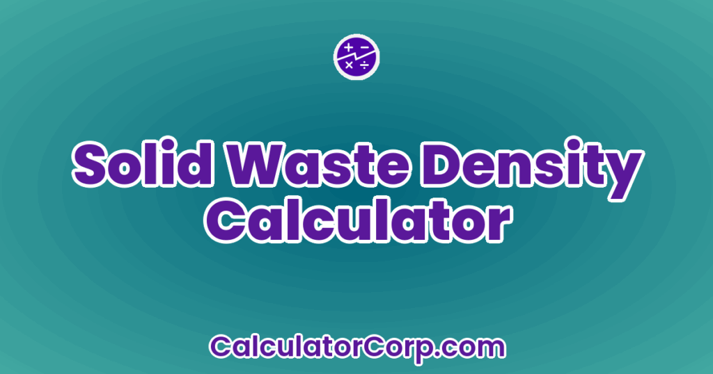 Solid Waste Density Calculator