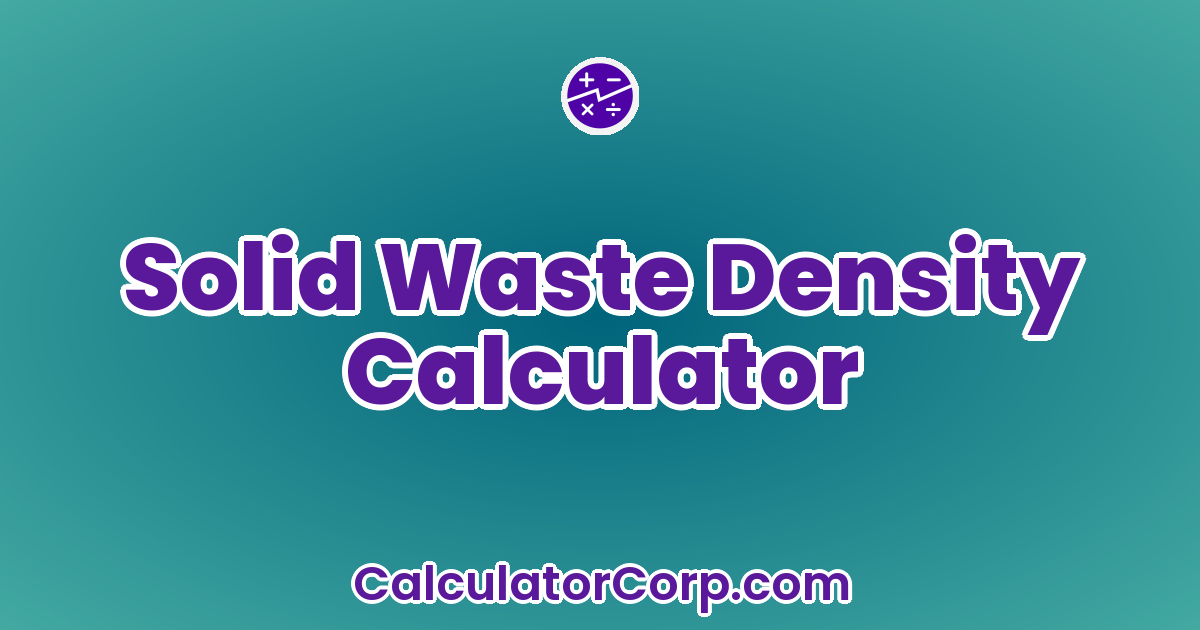 Solid Waste Density Calculator