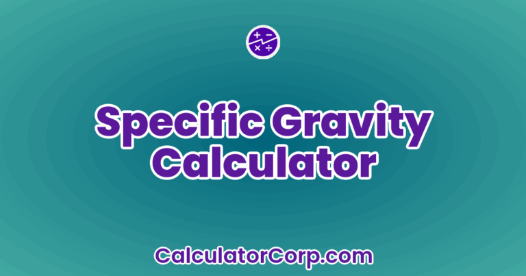 Specific Gravity Calculator