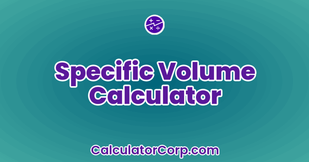 Specific Volume Calculator