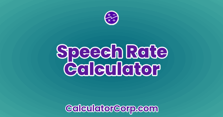 Speech Rate Calculator