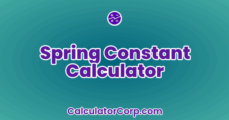 Spring Constant Calculator