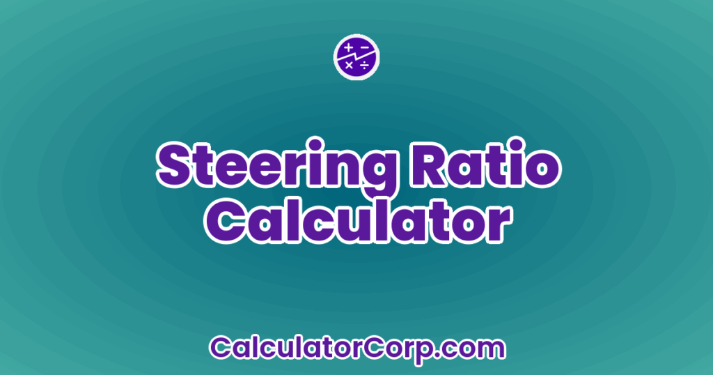 Steering Ratio Calculator