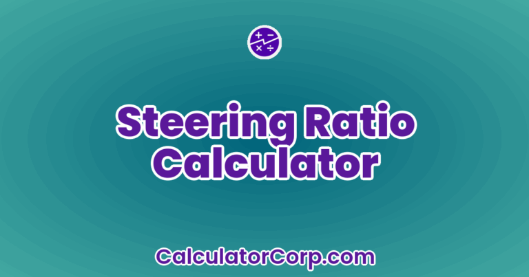 Steering Ratio Calculator