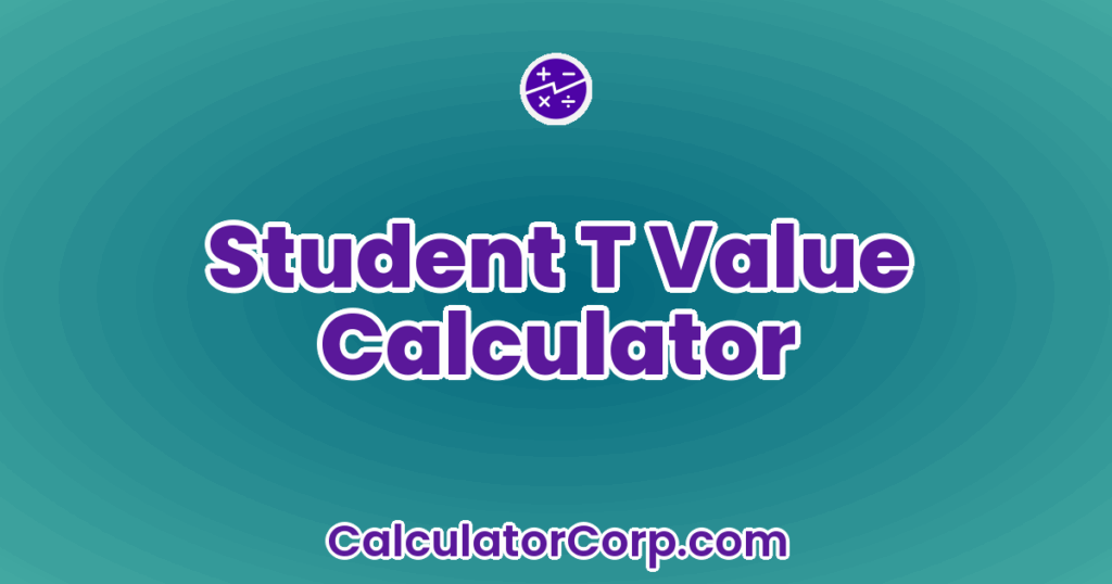 Student T Value Calculator