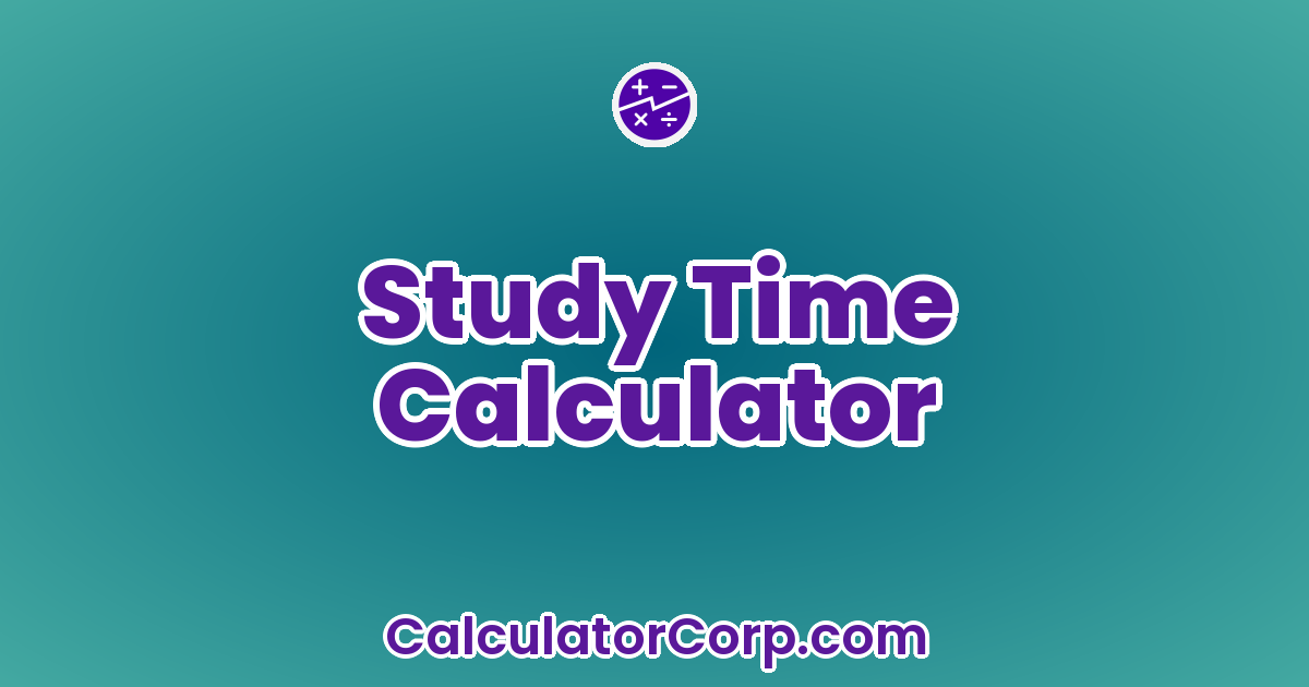 Study Time Calculator