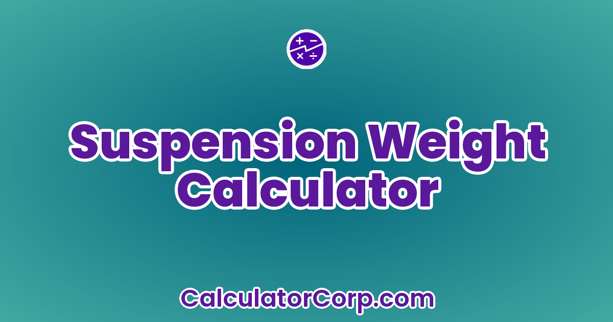 Suspension Weight Calculator