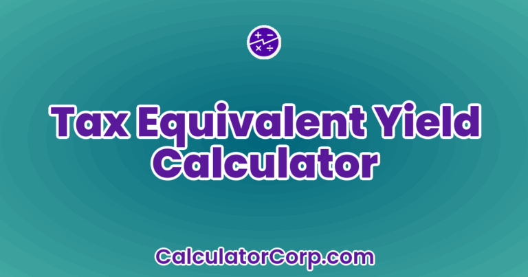Tax Equivalent Yield Calculator