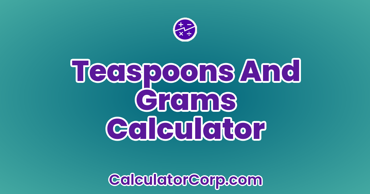 Teaspoons To Grams Calculator
