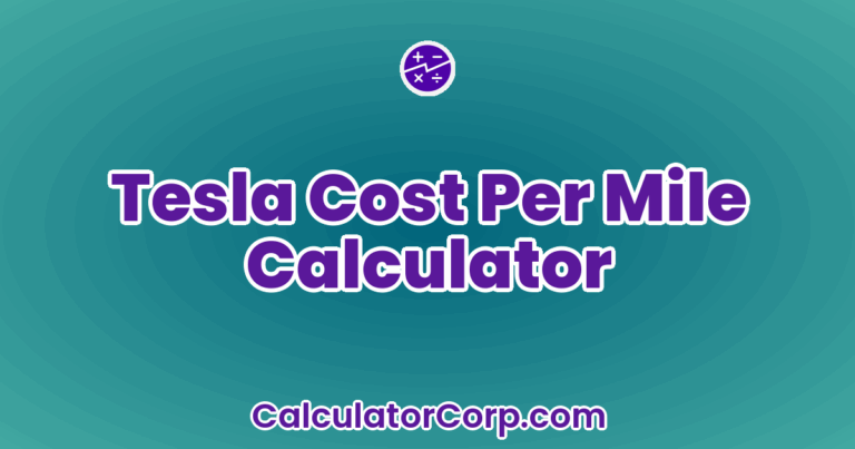 Tesla Cost Per Mile Calculator