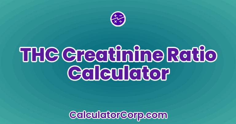THC Creatinine Ratio Calculator